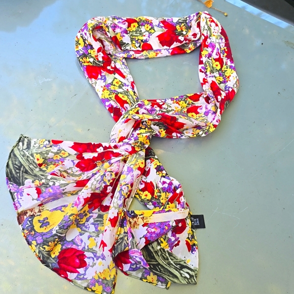 Fox & Chave | Accessories | Fox Chave Pure Silk Scarf Floral Handmade ...